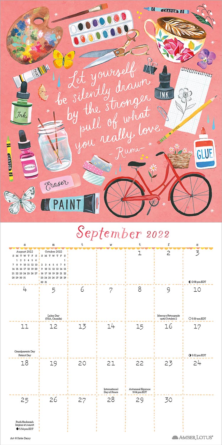 Katie Daisy - 2022 Mini Wall Calendar by Katie Daisy | 9781631368226 ...