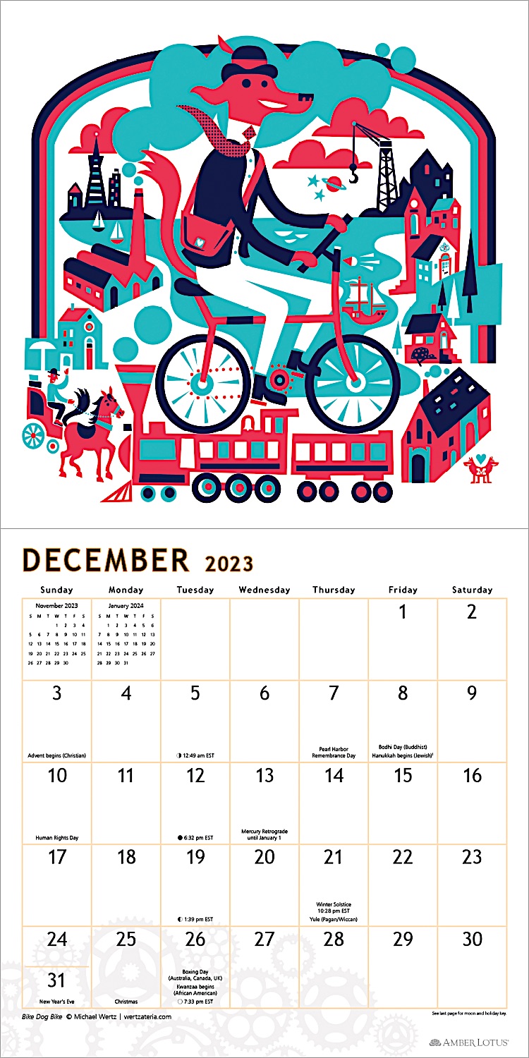 Bike Art - 2023 Wall Calendar, In Celebration of the Bicycle by Amber ...