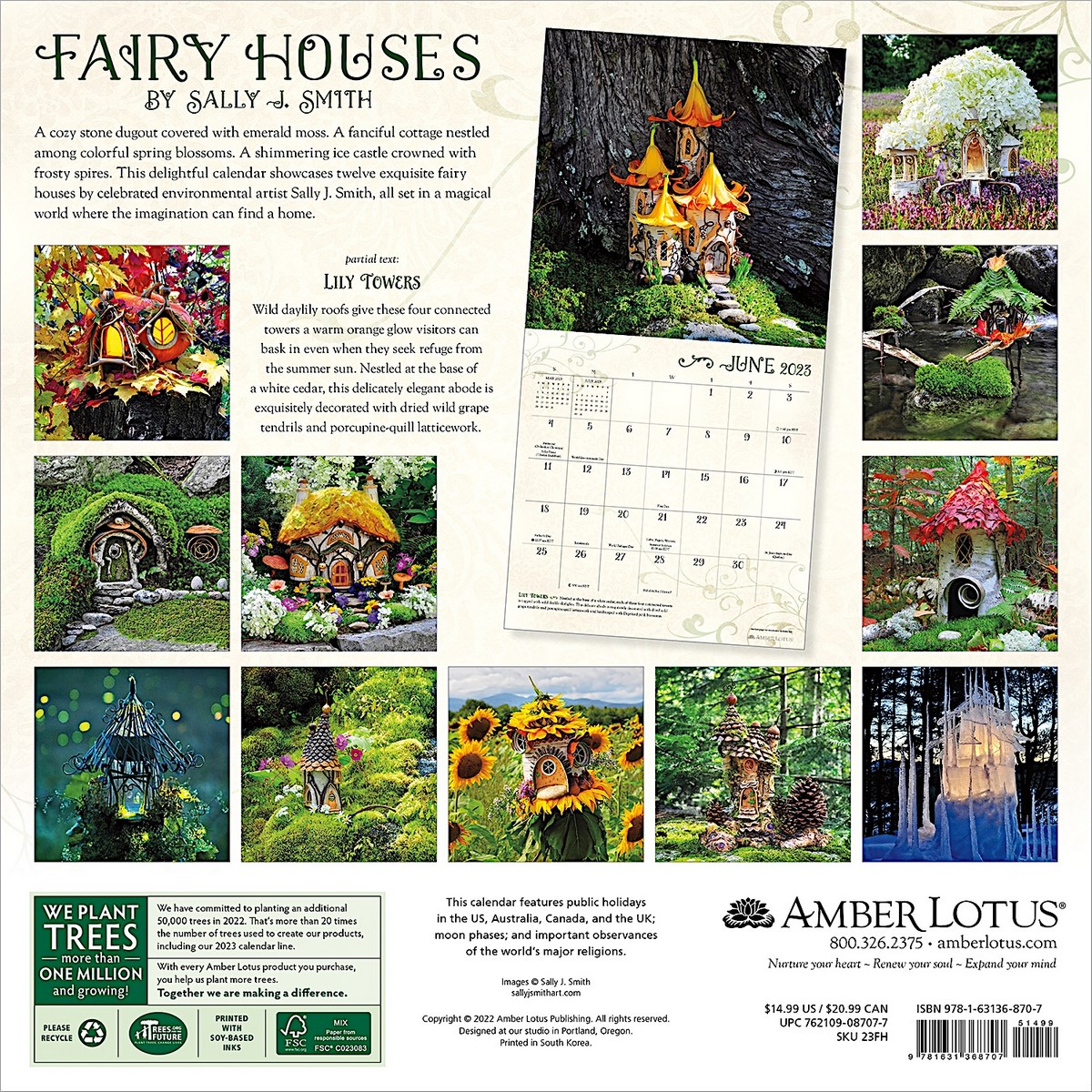 Fairy Houses - 2023 Wall Calendar by Amber Lotus | 9781631368707 ...