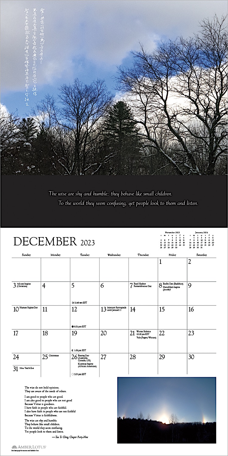 Tao - 2023 Wall Calendar by Amber Lotus | 9781631368998 | Booktopia