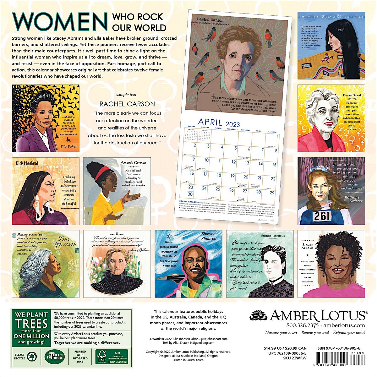 Women Who Rock Our World - 2023 Wall Calendar by Amber Lotus ...