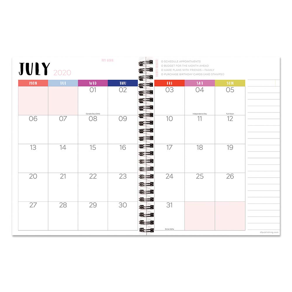 Classic Color Stripes - Medium - Daily Weekly Monthly July 2020 - June ...