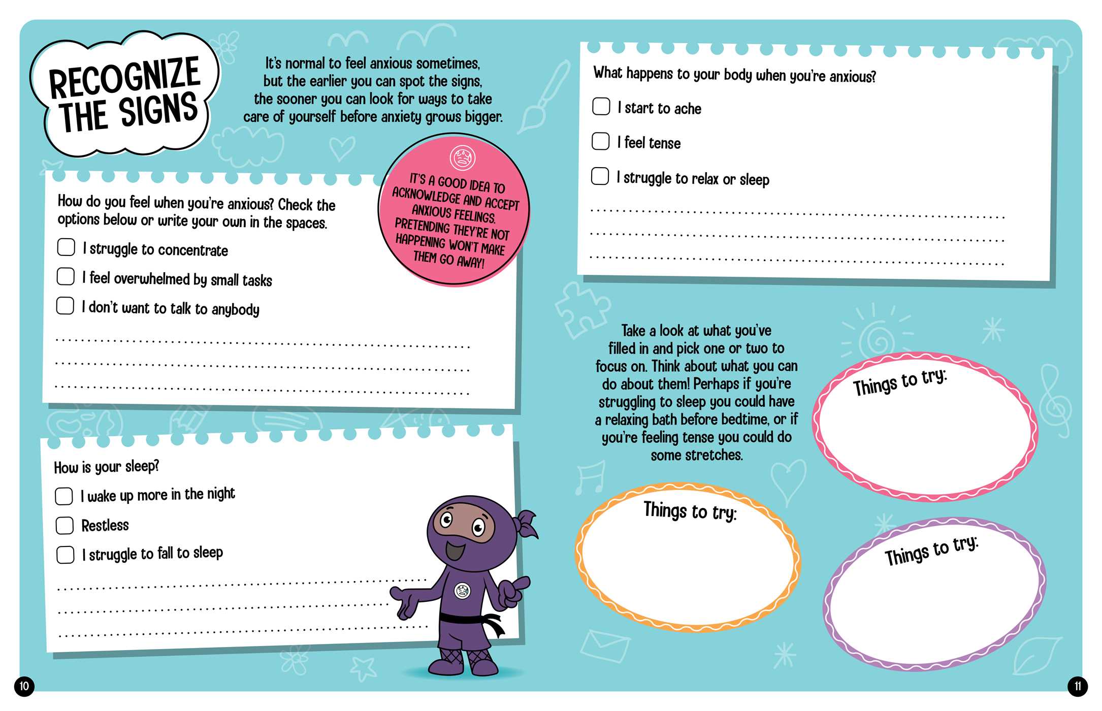 Ninja Life Hacks: Anxious Ninja Activity Book, (Mindful Activity Books ...