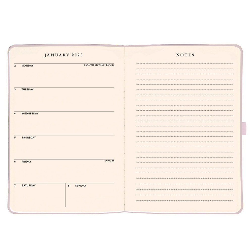 Classic Light Pink - 2023 6x8 Vegan Leather Planner, 2023 Diaries by ...