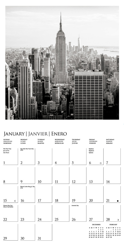 New York - 2023 Wall Calendar, 2023 Wall Calendars by Graphique de ...