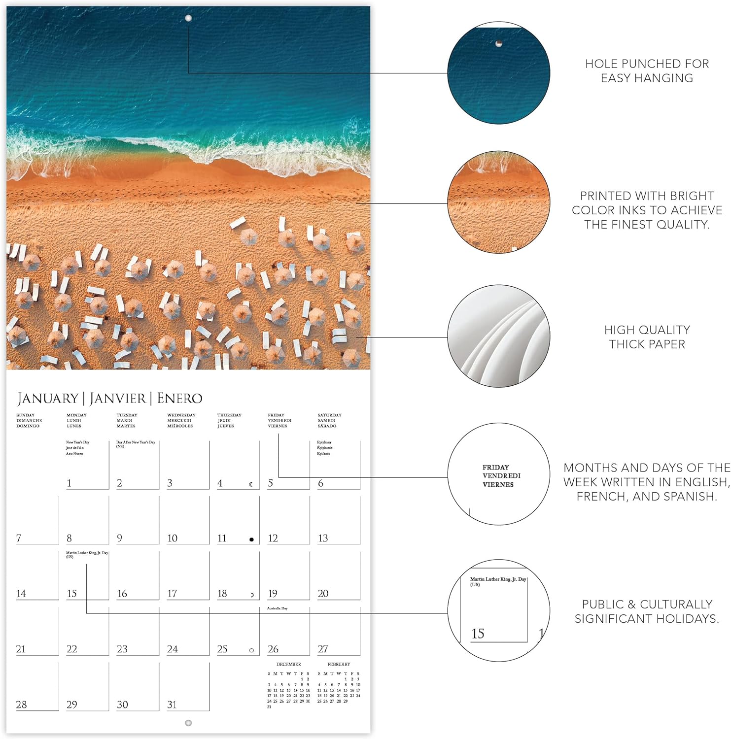 Life From Above - 2024 Wall Calendar by Graphique de France ...