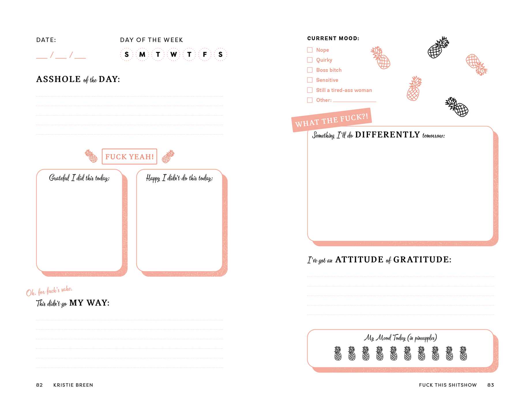F*ck This Shitshow, A Gratitude Journal for Tired-Ass Women, Revised ...