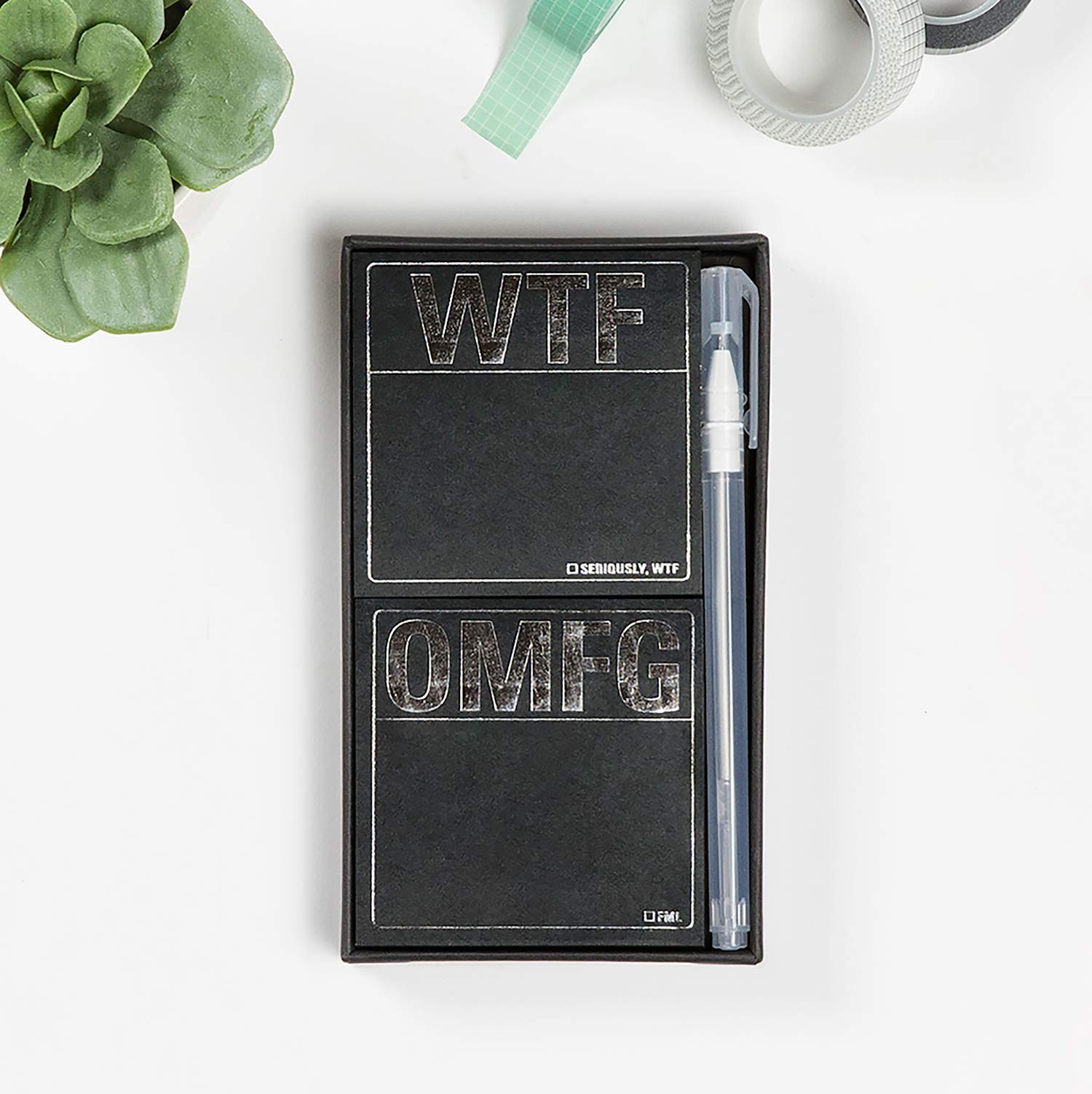 Knock Knock WTF / OMFG Sticky Note Set + Gel Pen by Knock Knock ...