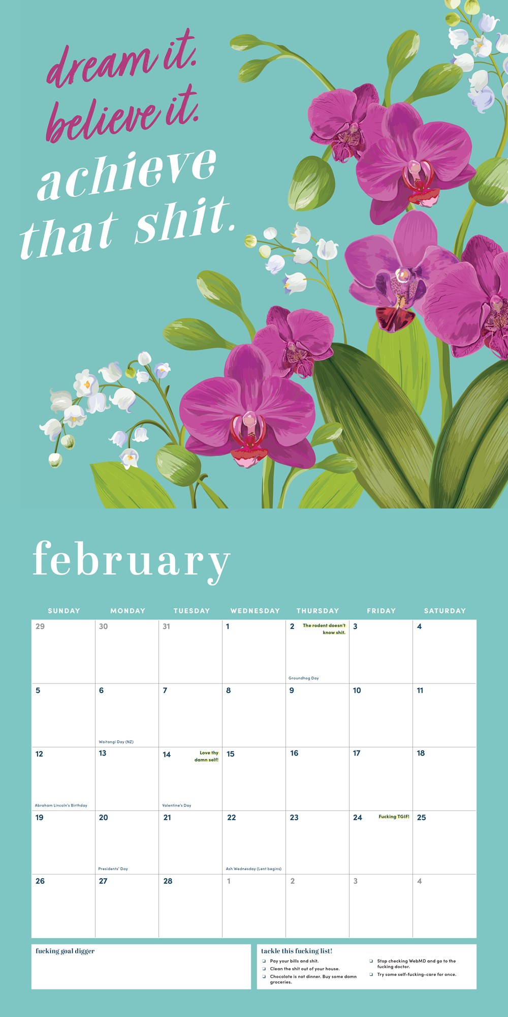 She Believed She Could So She F*cking Did - 2023 Wall Calendar ...