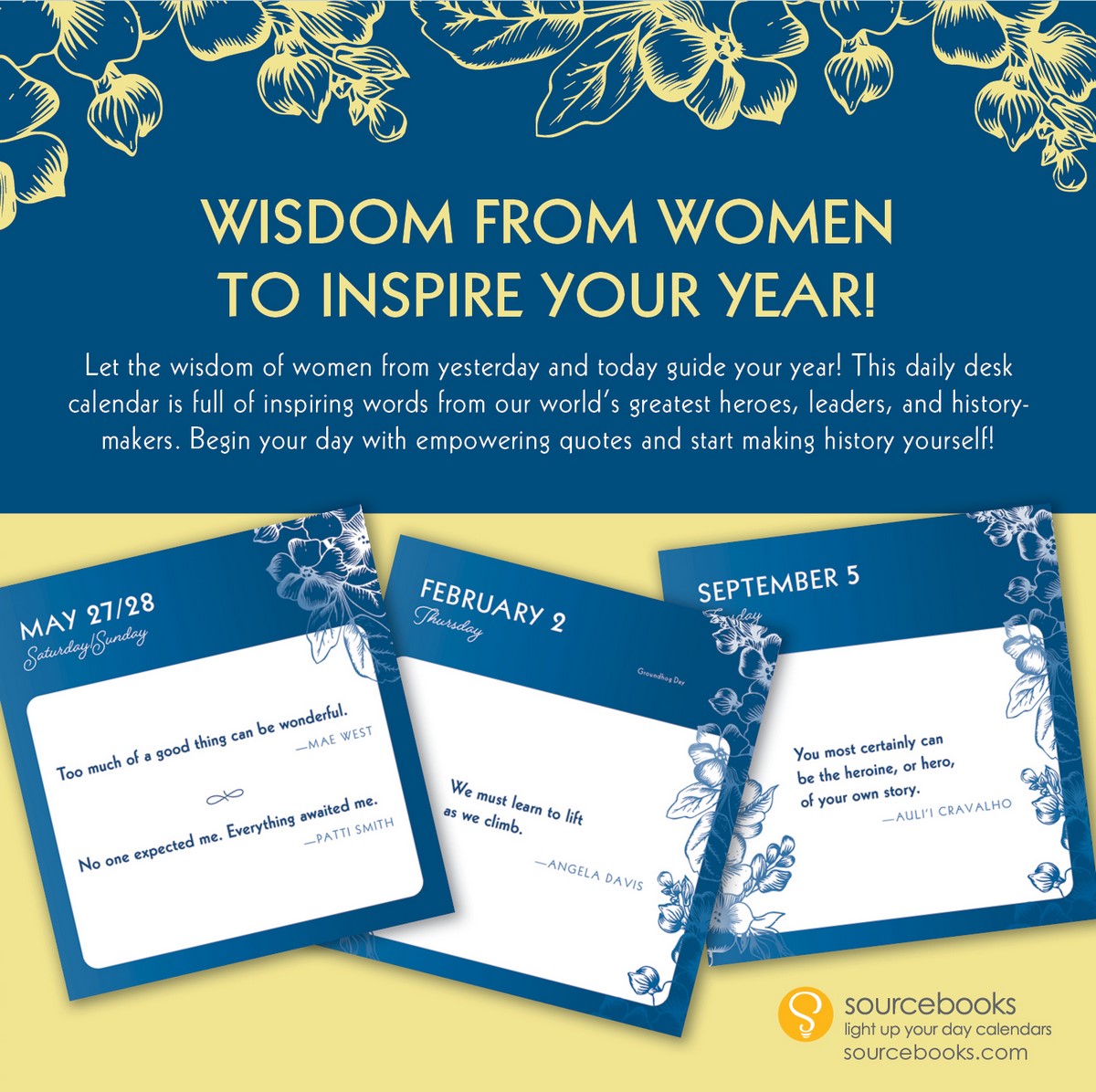 Great Quotes From Great Women - 2023 Daily Desk Calendar, Words from ...