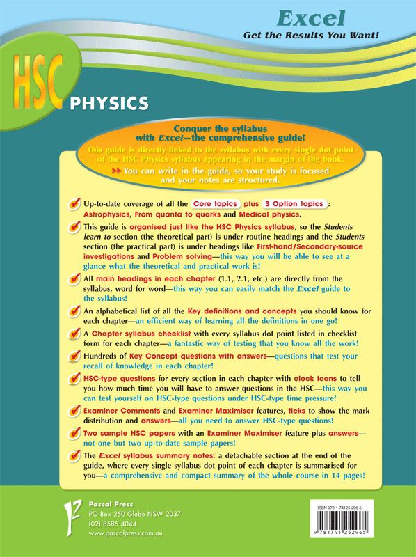 Excel HSC Physics, Excel Study Guide by Neville Warren | 9781741252965 | Booktopia