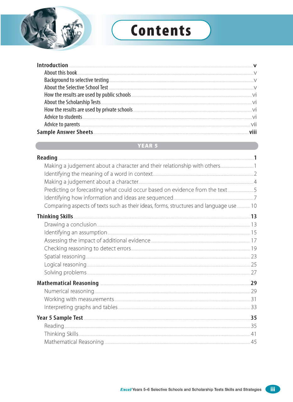 Excel Selective Schools & Scholarship Tests Skills & Strategies Years 5 ...