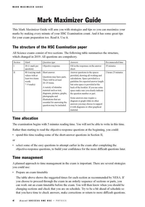 Excel Success One HSC Physics (2020 Edition) by Pascal Press ...