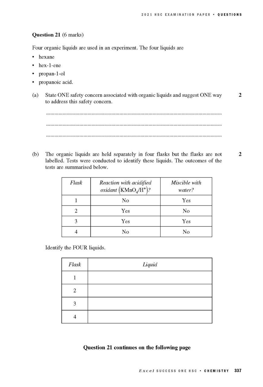 Excel Success One HSC Chemistry 2023 Edition | 9781741257465 | Booktopia