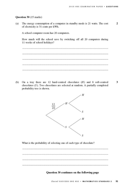 Excel Success One HSC Mathematics Standard 2 2023 Edition by 2023 ...