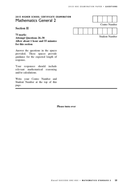 Excel Success One HSC Mathematics Standard 2 2023 Edition by 2023 ...