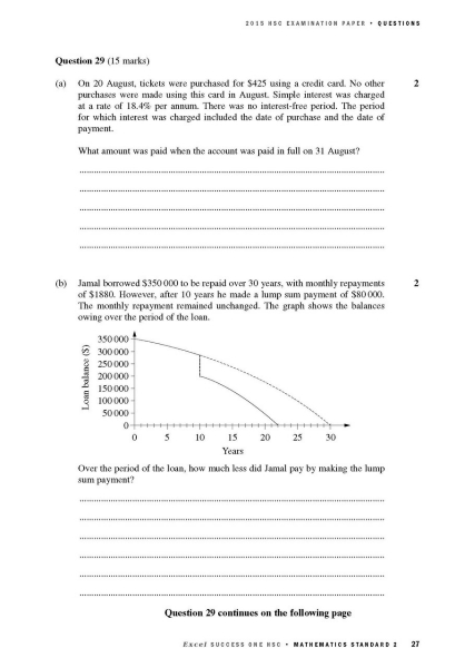 Excel Success One HSC Mathematics Standard 2 2023 Edition by 2023 ...