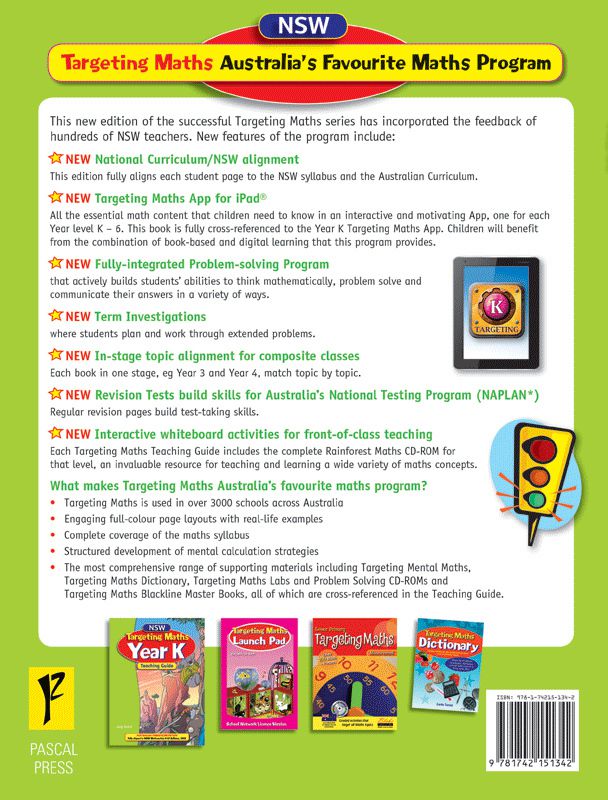 NSW Targeting Maths Student Book : Year K, Australian Curriculum ...