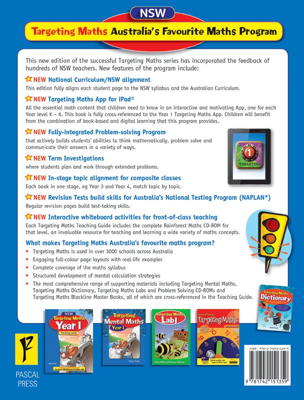 NSW Targeting Maths Student Book : Year 1, Australian Curriculum ...