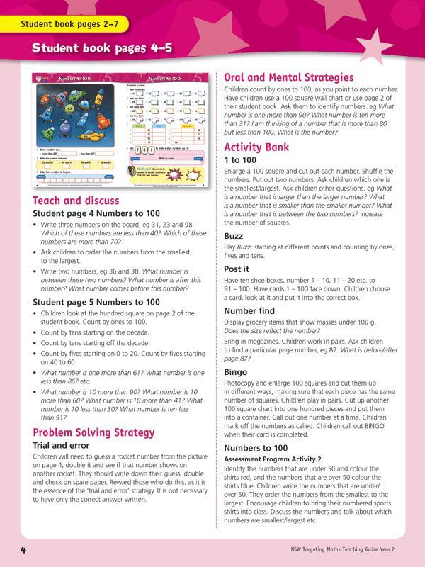 NSW Targeting Maths Teaching Guide : Year 2 , Australian Curriculum ...