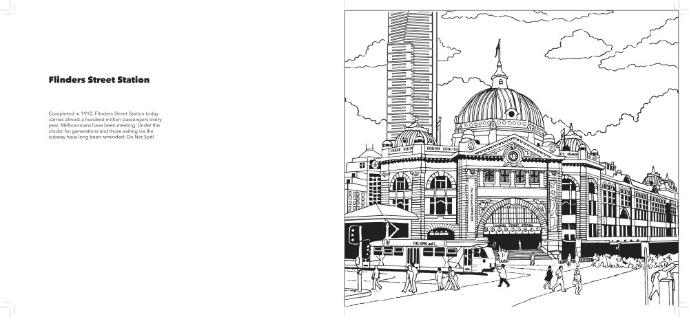A Day in Melbourne, Adult Colouring & Activity Books by Brady Michaels ...