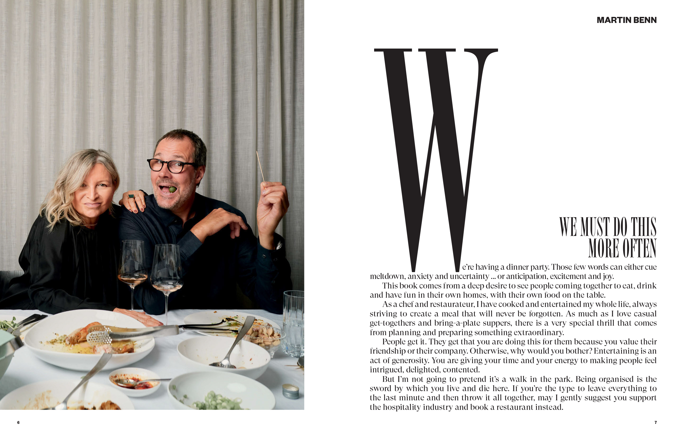 The Dinner Party, A Chef's Guide to Home Entertaining by Martin Benn ...