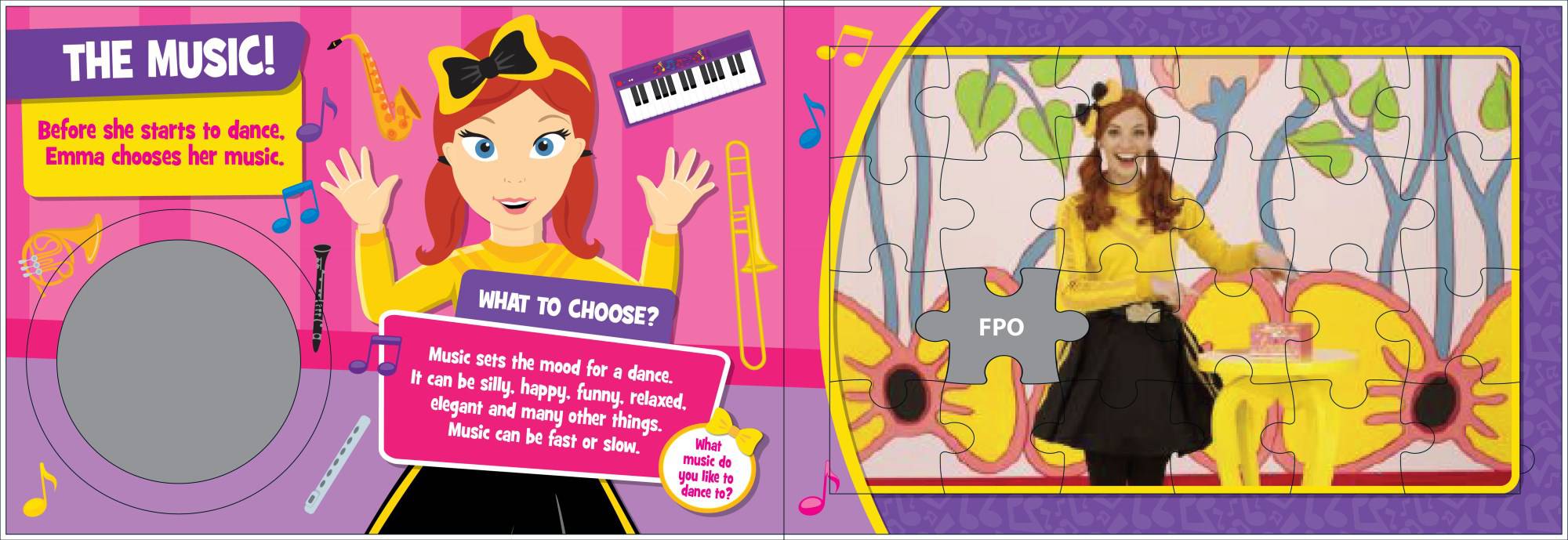 Wiggles Emma! Let's Dance! Deluxe Jigsaw Book with CD by The Five Mile ...