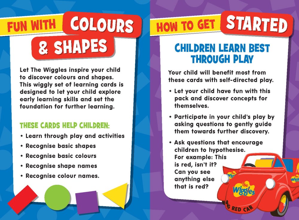 The Wiggles Learning Cards, I Can Learn Colours & Shapes Fun! by The ...