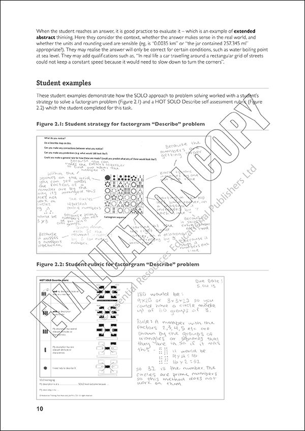 SOLO Taxonomy in Mathematics, Strategies for thinking like a mathematician by Pam Hook ...