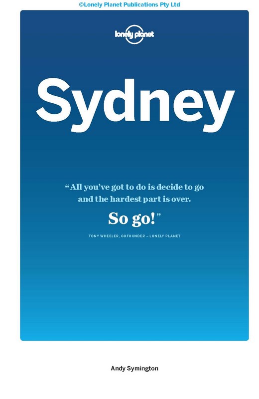 Sydney, Lonely Planet Travel Guide : 12th Edition by Lonely Planet ...