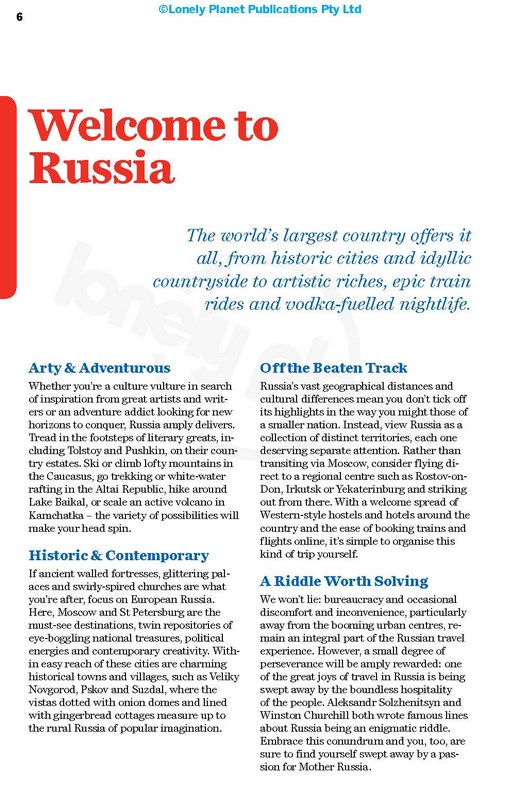 Russia, Lonely Planet Travel Guide : 8th Edition by Lonely Planet ...