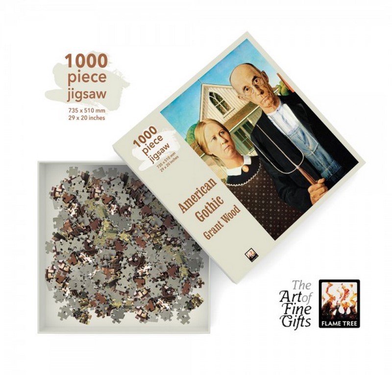 American Gothic - Puzzle, 1000-Piece Jigsaw Puzzle by Grant Wood ...