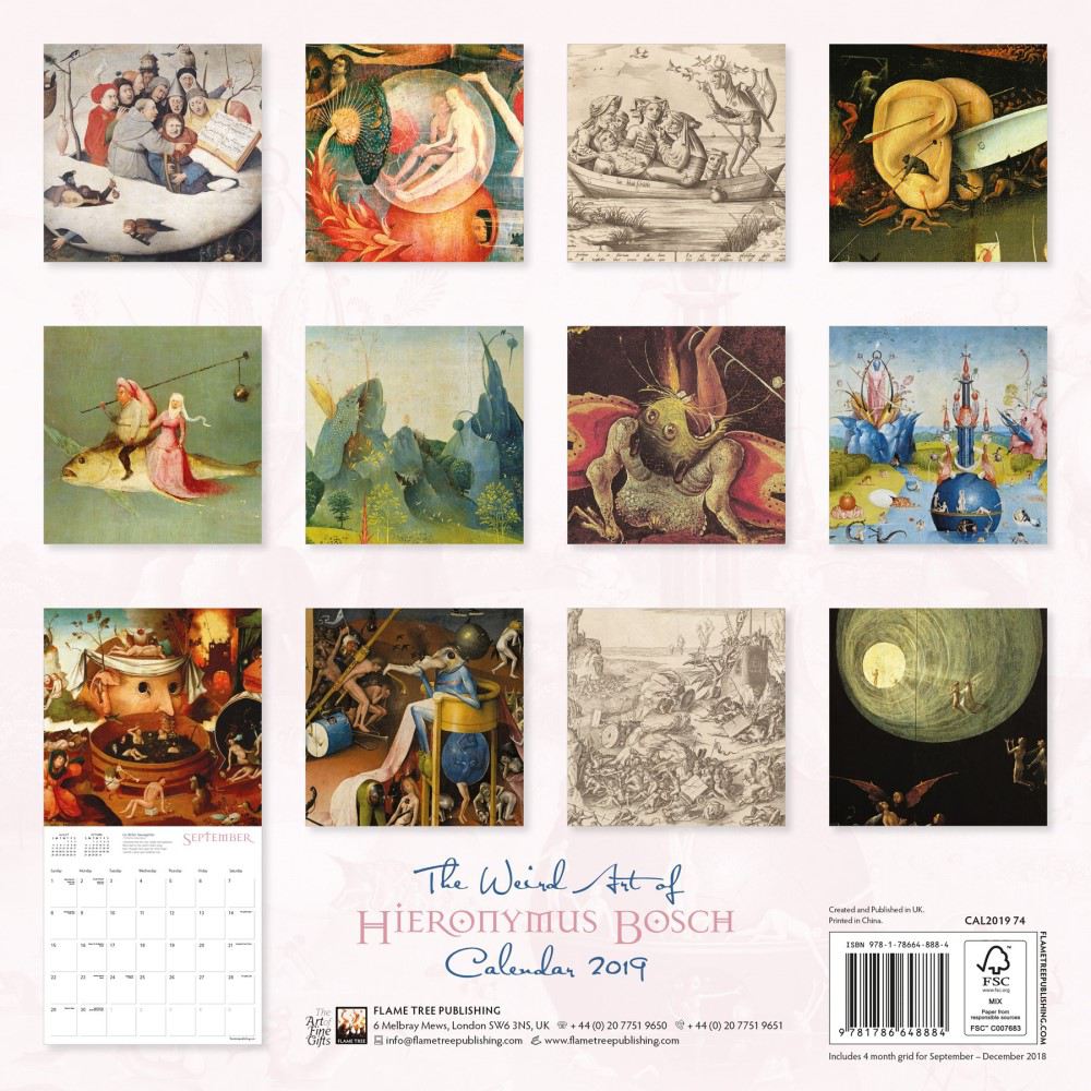 The Weird Art of Hieronymous Bosch 2019 Wall Calendar, 2019 Wall ...