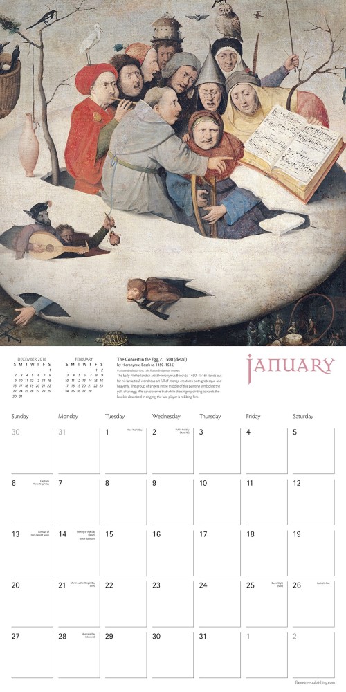 The Weird Art of Hieronymous Bosch 2019 Wall Calendar, 2019 Wall ...