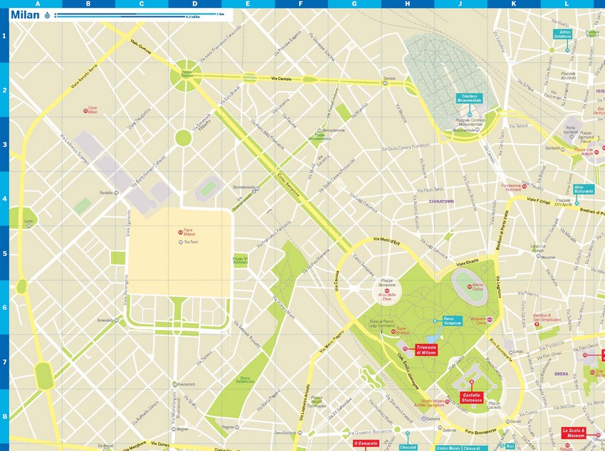 Milan City Map, Lonely Planet Travel Guide : 1st Edition by Lonely ...
