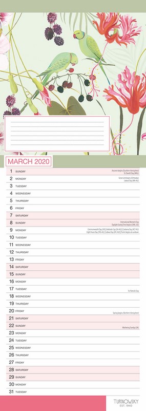 House of Turnowsky Mum's Make a Note 2020 Slimline Calendar by ...