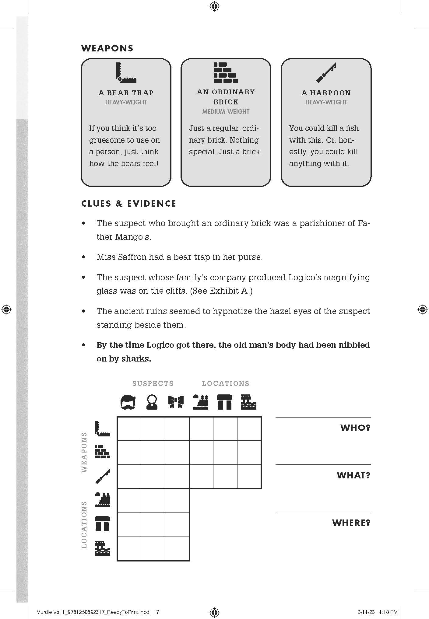 Murdle, Solve 100 Devilishly Devious Murder Mystery Logic Puzzles by G ...