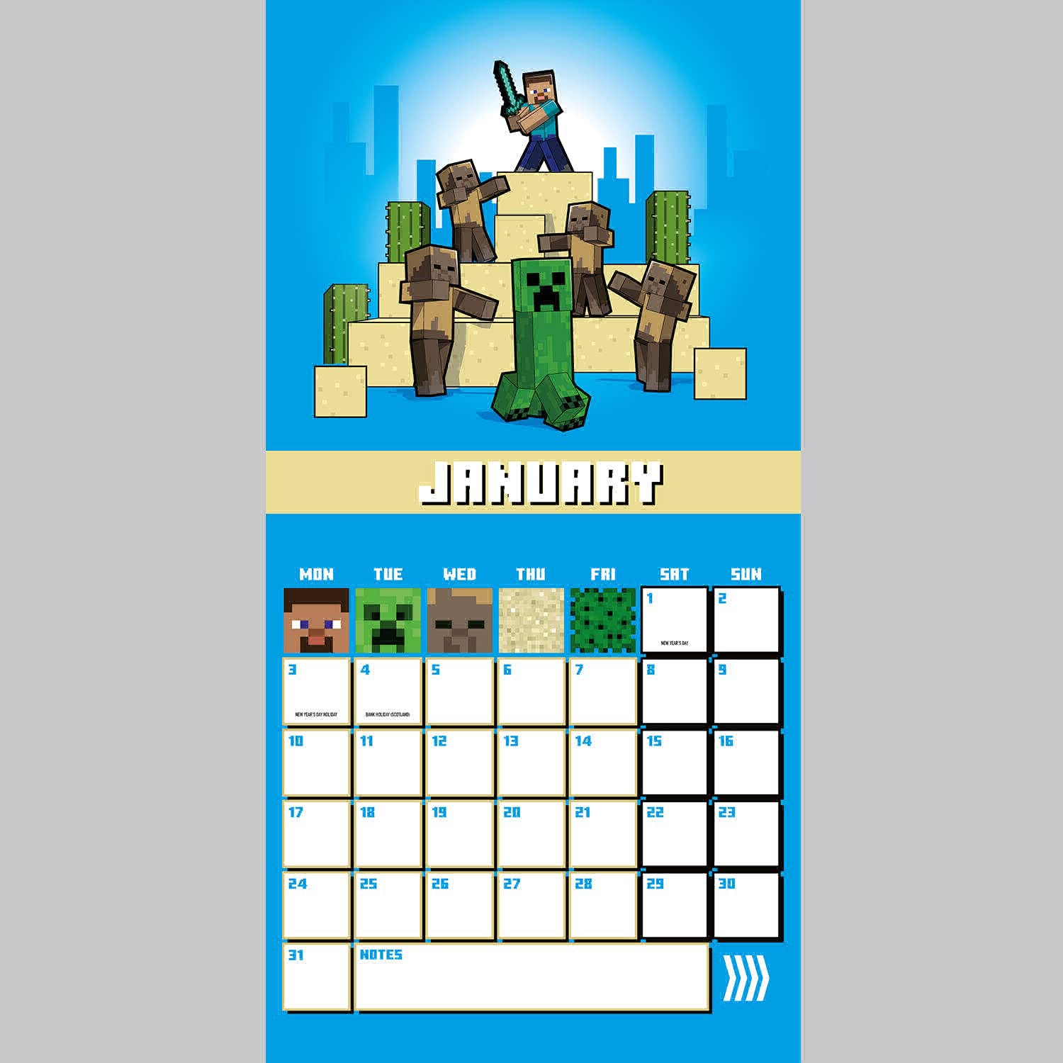 Minecraft - 2022 Mini Wall Calendar by Impact Merch. | 9781801220118 ...