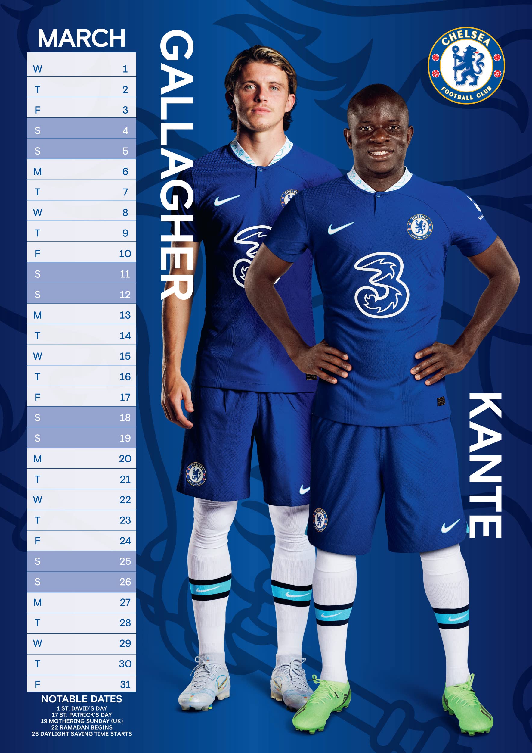 Chelsea FC - 2023 A3 Wall Calendar by Danilo Promotions | 9781801227131 ...