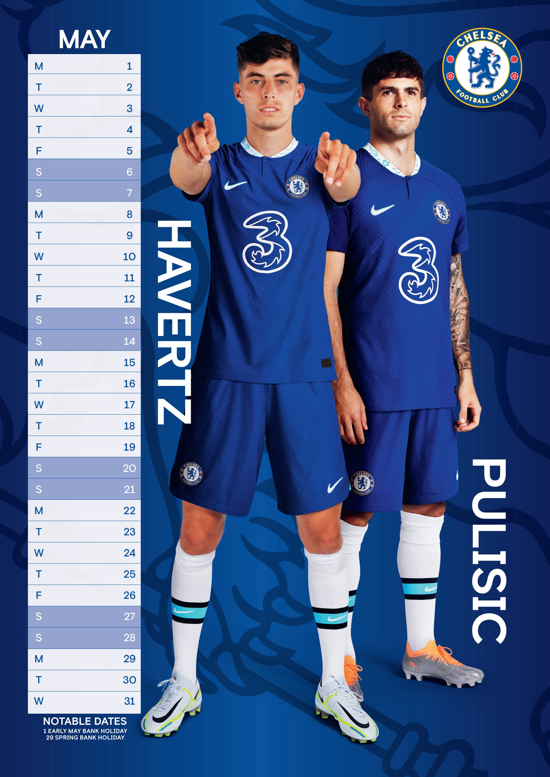 Chelsea FC - 2023 A3 Wall Calendar by Danilo Promotions | 9781801227131 ...