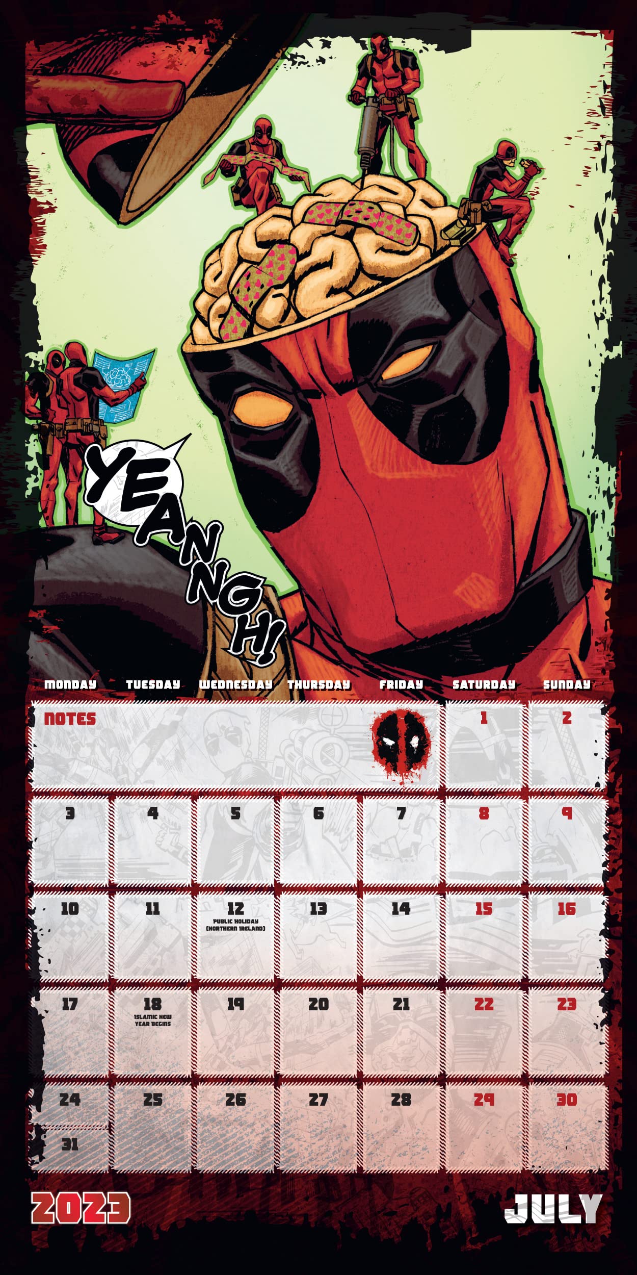Deadpool (Marvel) - 2023 Wall Calendar by Danilo Promotions ...