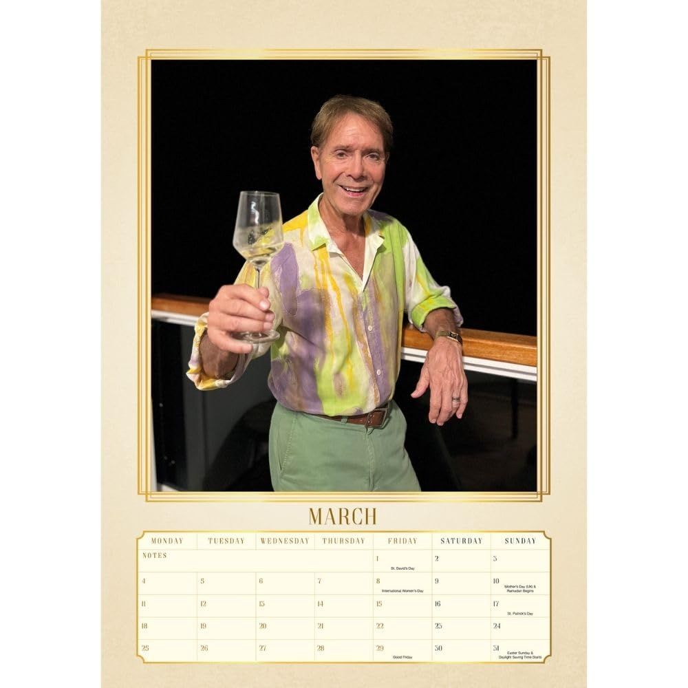 Cliff Richard 2024 Slimline Calendar – LENB