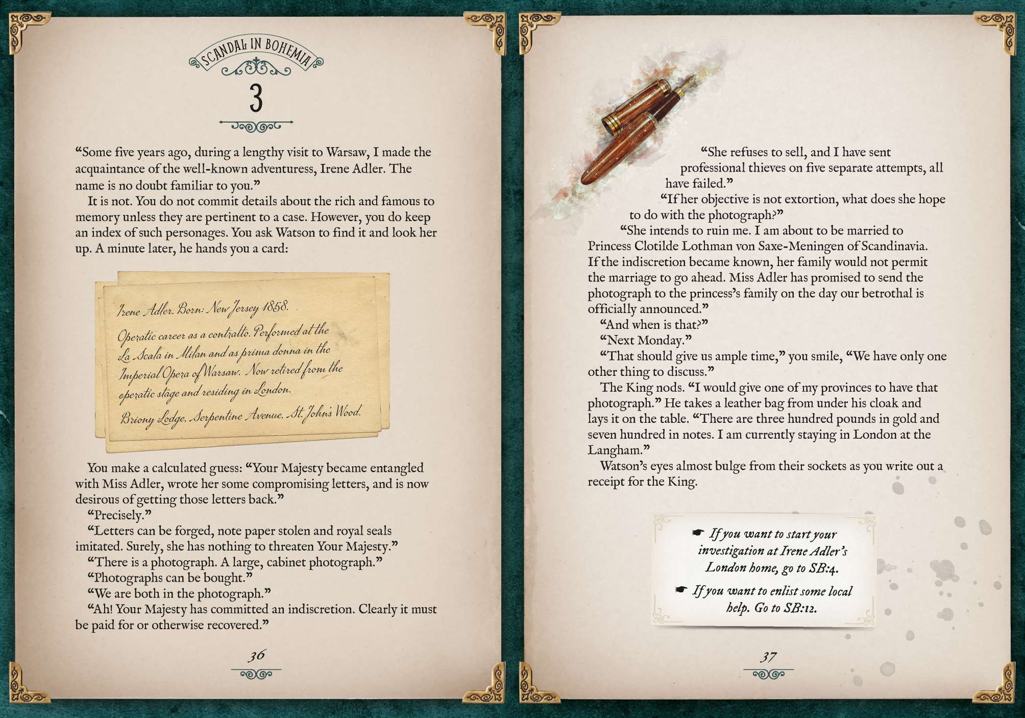 You Are Sherlock Holmes, You control the action: three interactive ...