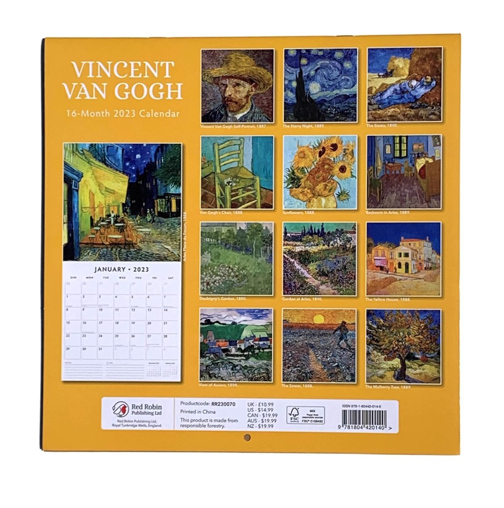 Van Gogh - 2023 Wall Calendar by Red Robin Publishing Ltd ...