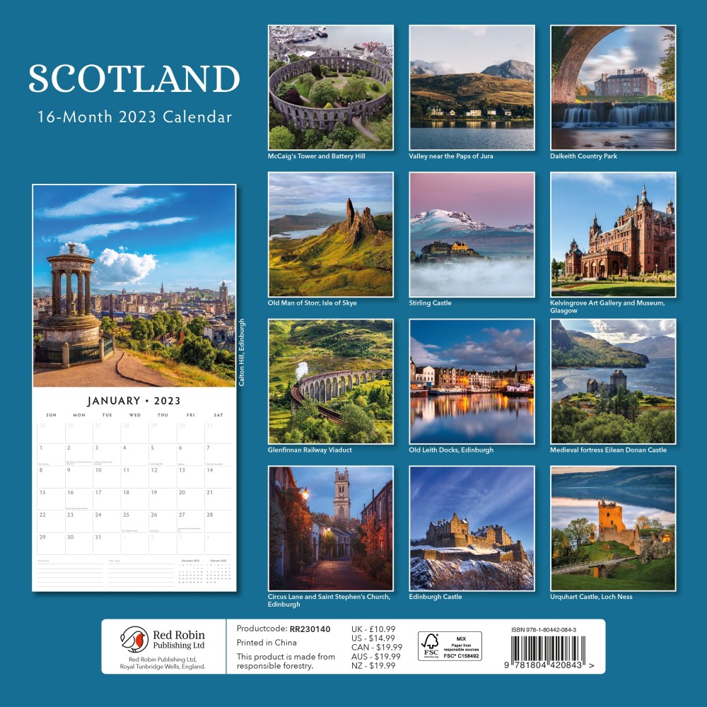 Scotland - 2023 Wall Calendar by Red Robin Publishing Ltd ...
