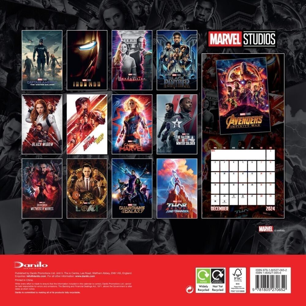 Marvel - 2024 Wall Calendar by Danilo Promotions | 9781805270652 ...