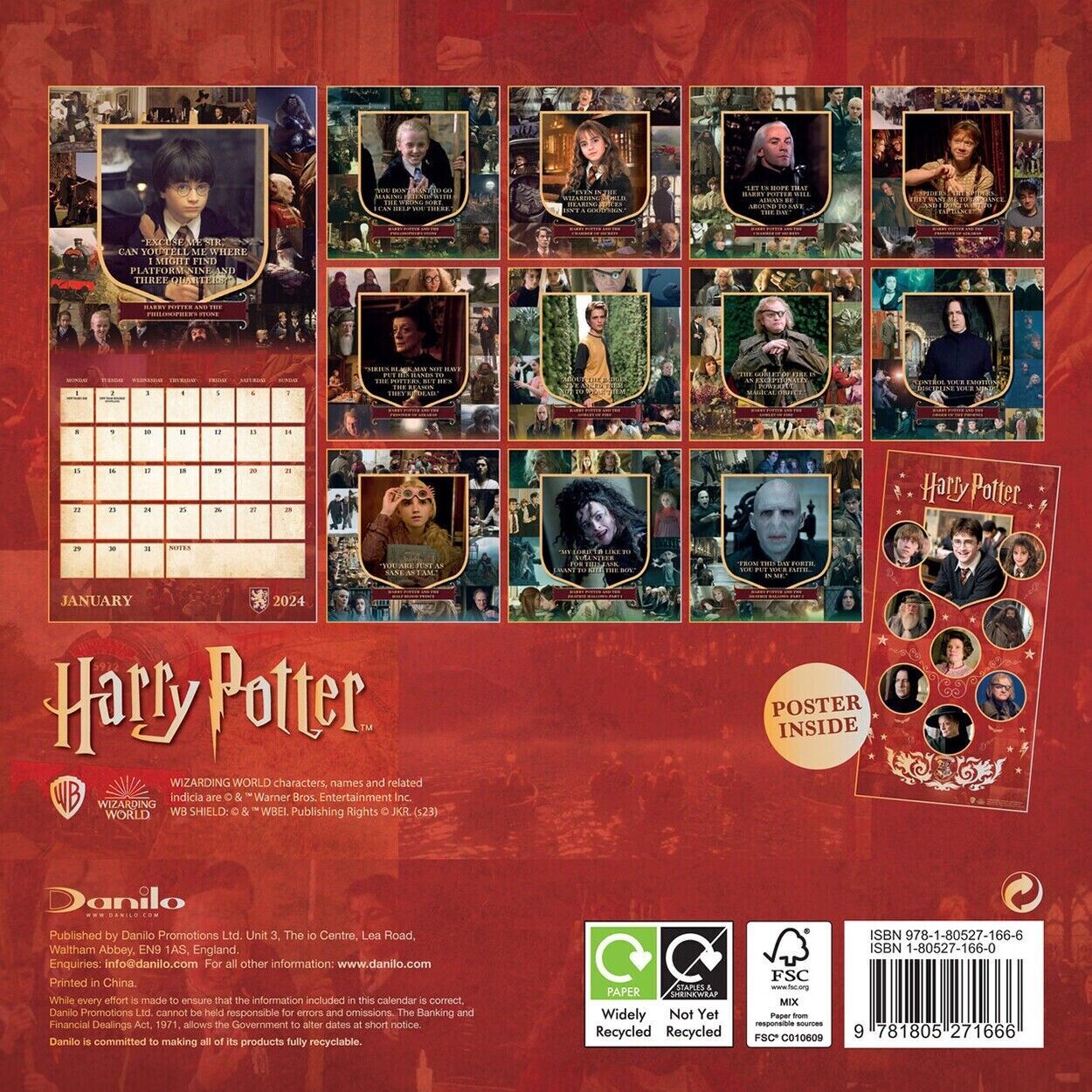 Harry Potter - 2024 Mini Wall Calendar by Danilo Promotions ...