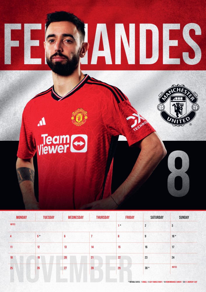 Manchester United FC - 2024 Wall Calendar by Danilo Promotions ...