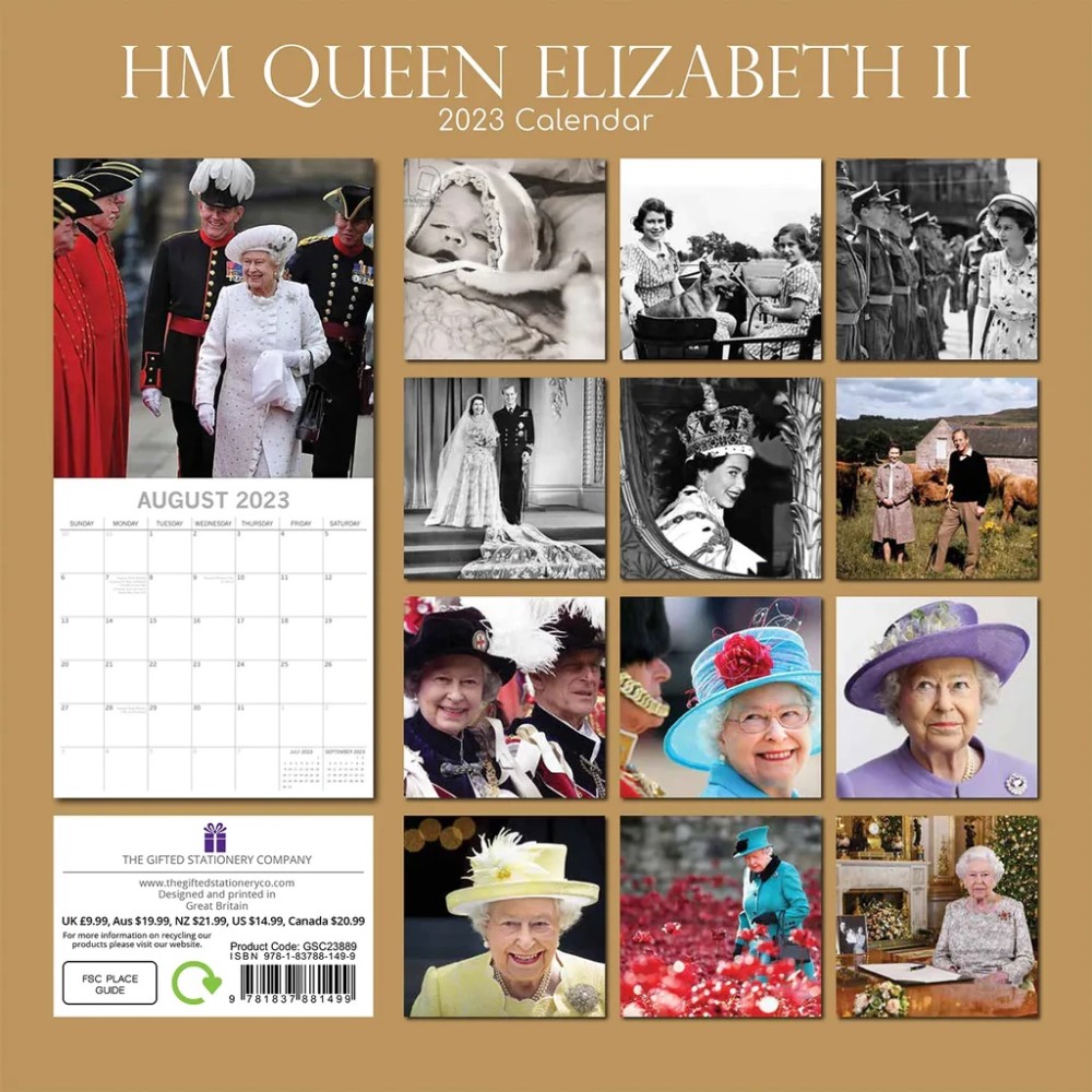 HM Queen Elizabeth II - 2023 Wall Calendar | 9781837881499 | Booktopia