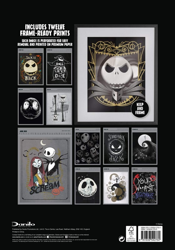Nightmare Before Christmas - Official Deluxe A3 Wall Calendar ...
